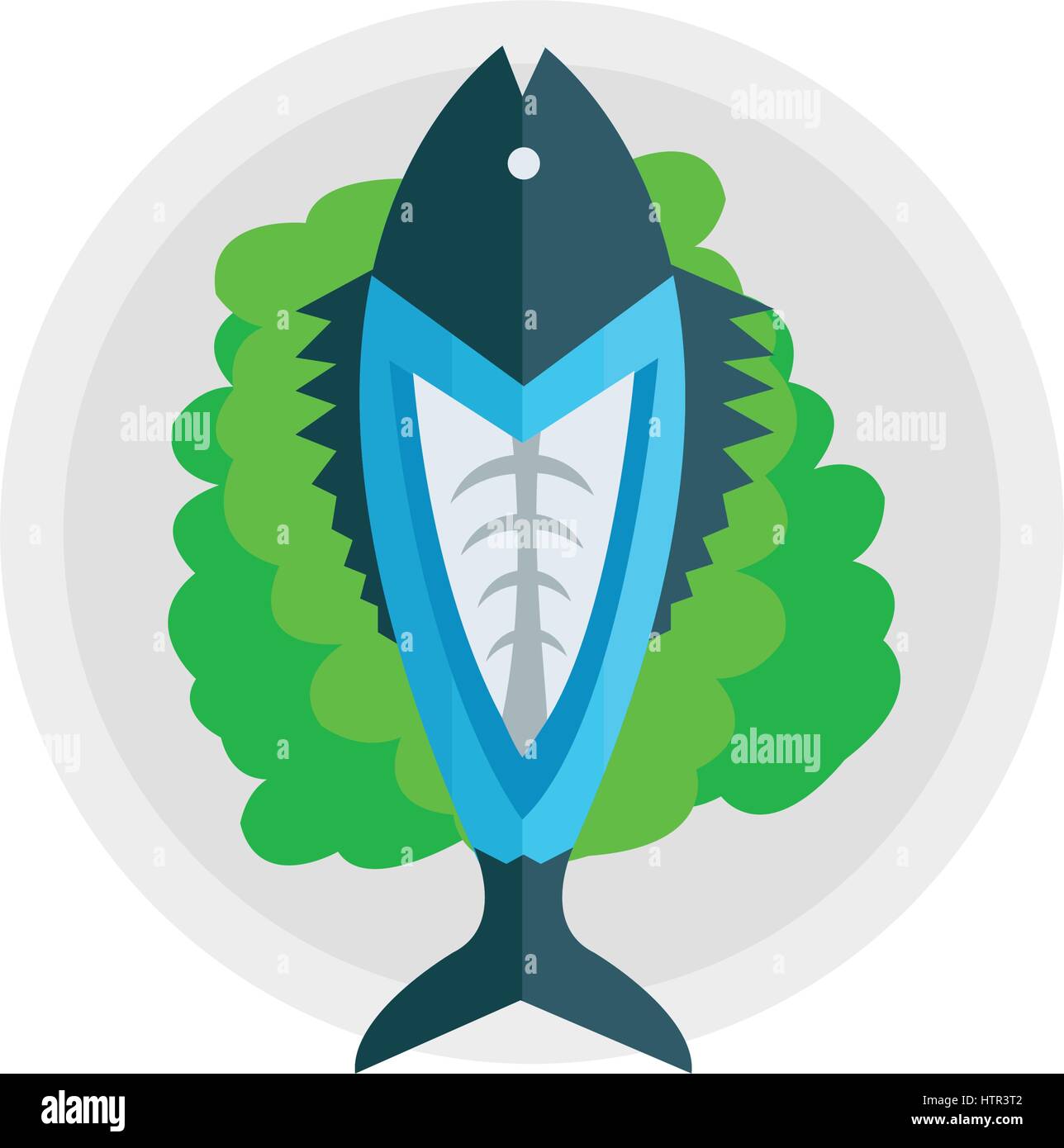 blue fish salad vector food Stock Vector Image & Art - Alamy