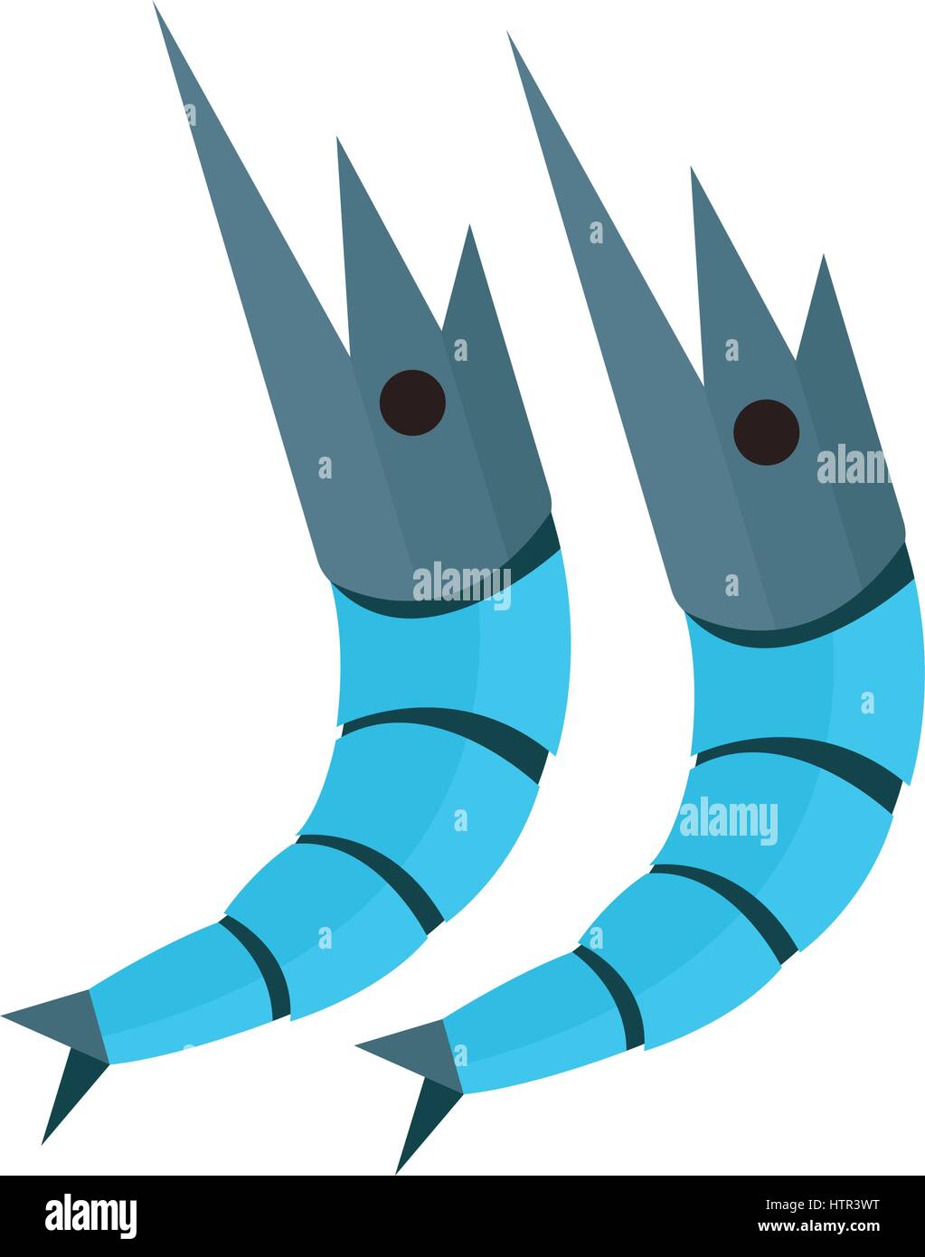 shrimp vector design blue Stock Vector Image & Art - Alamy