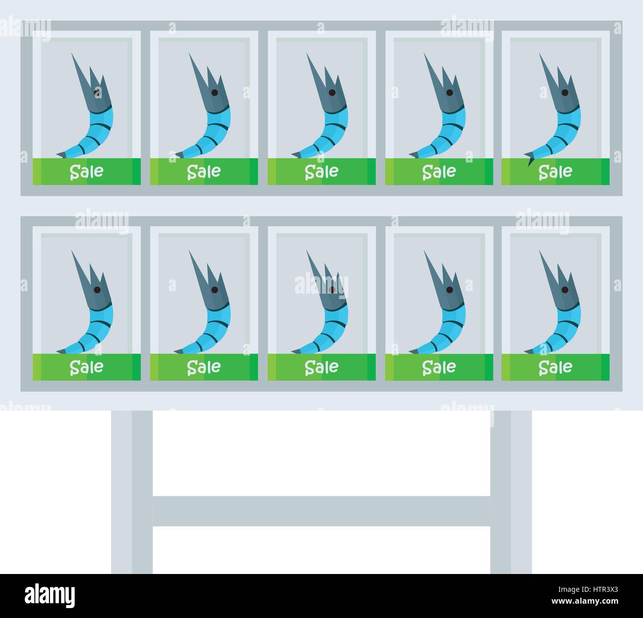 blue shrimp market vector Stock Vector Image & Art - Alamy