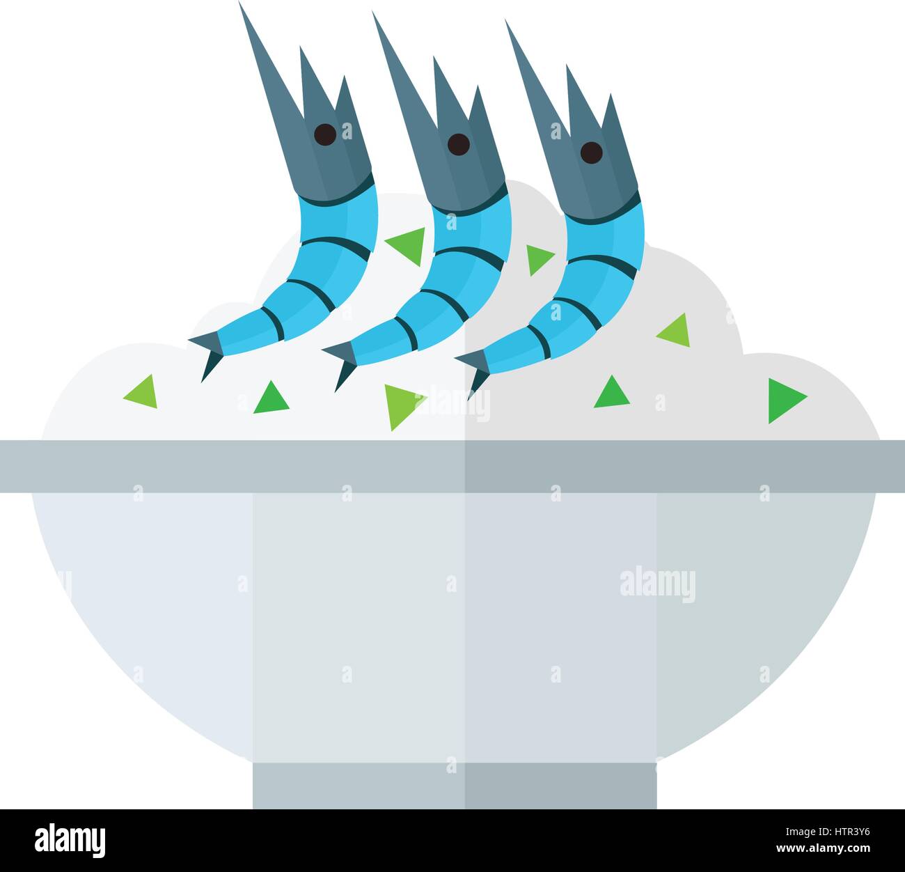 rice and shrimp vector blue Stock Vector Image & Art - Alamy