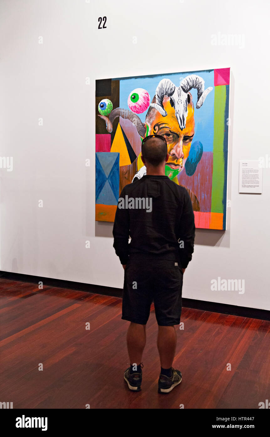 The 2016 Archibald Prize portrait of Max Francois Germanos on display ...