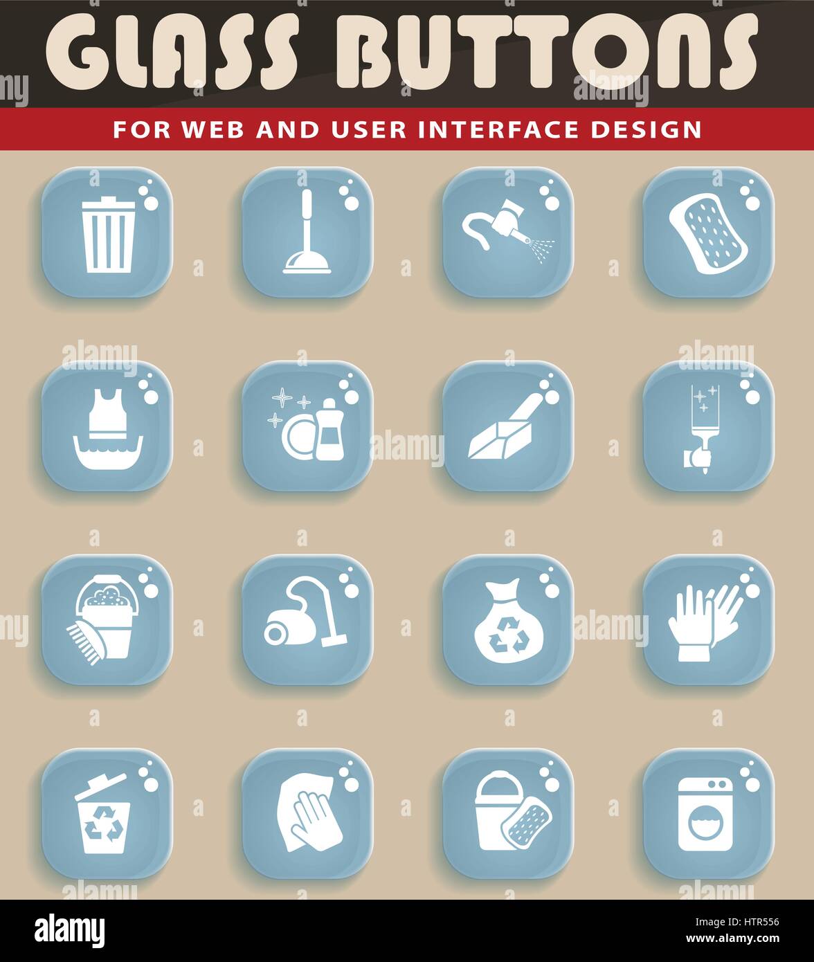 cleaning web icons for user interface design Stock Vector Image & Art ...