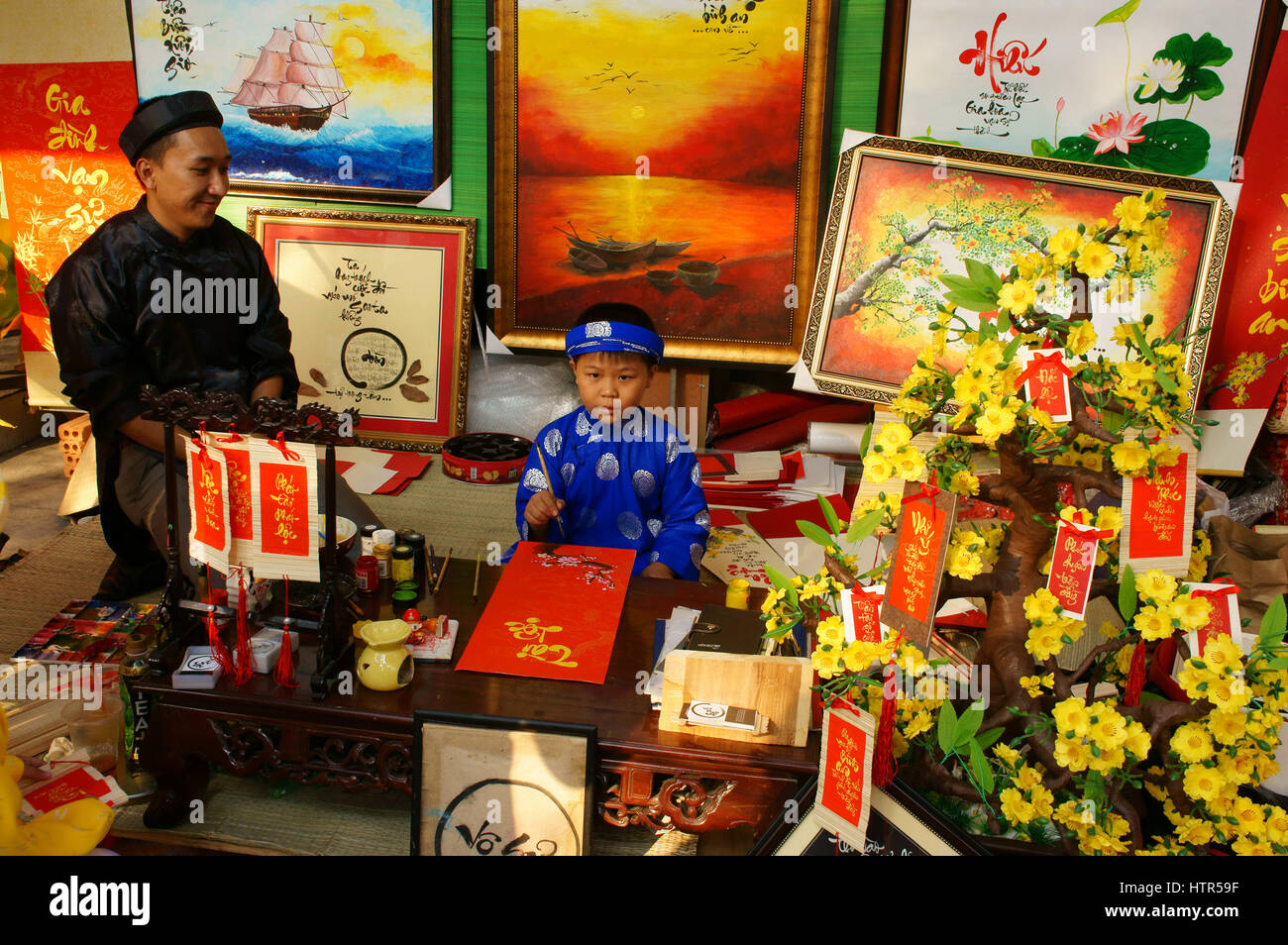 Ho Chi Minh city, Viet Nam in springtime with colorful scene ...