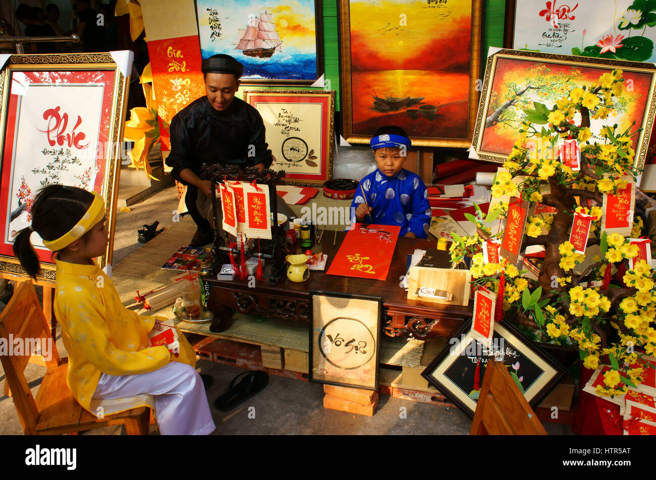 Ho Chi Minh city, Viet Nam in springtime with colorful scene ...