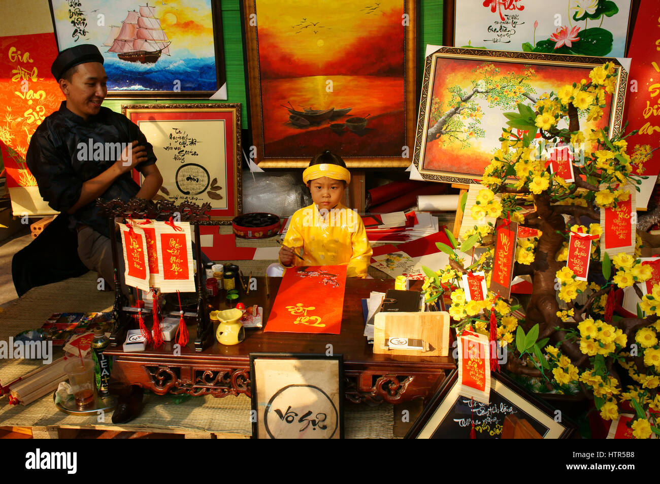 Ho Chi Minh city, Viet Nam in springtime with colorful scene ...