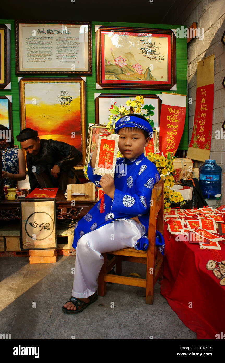 Ho Chi Minh city, Viet Nam in springtime with colorful scene ...