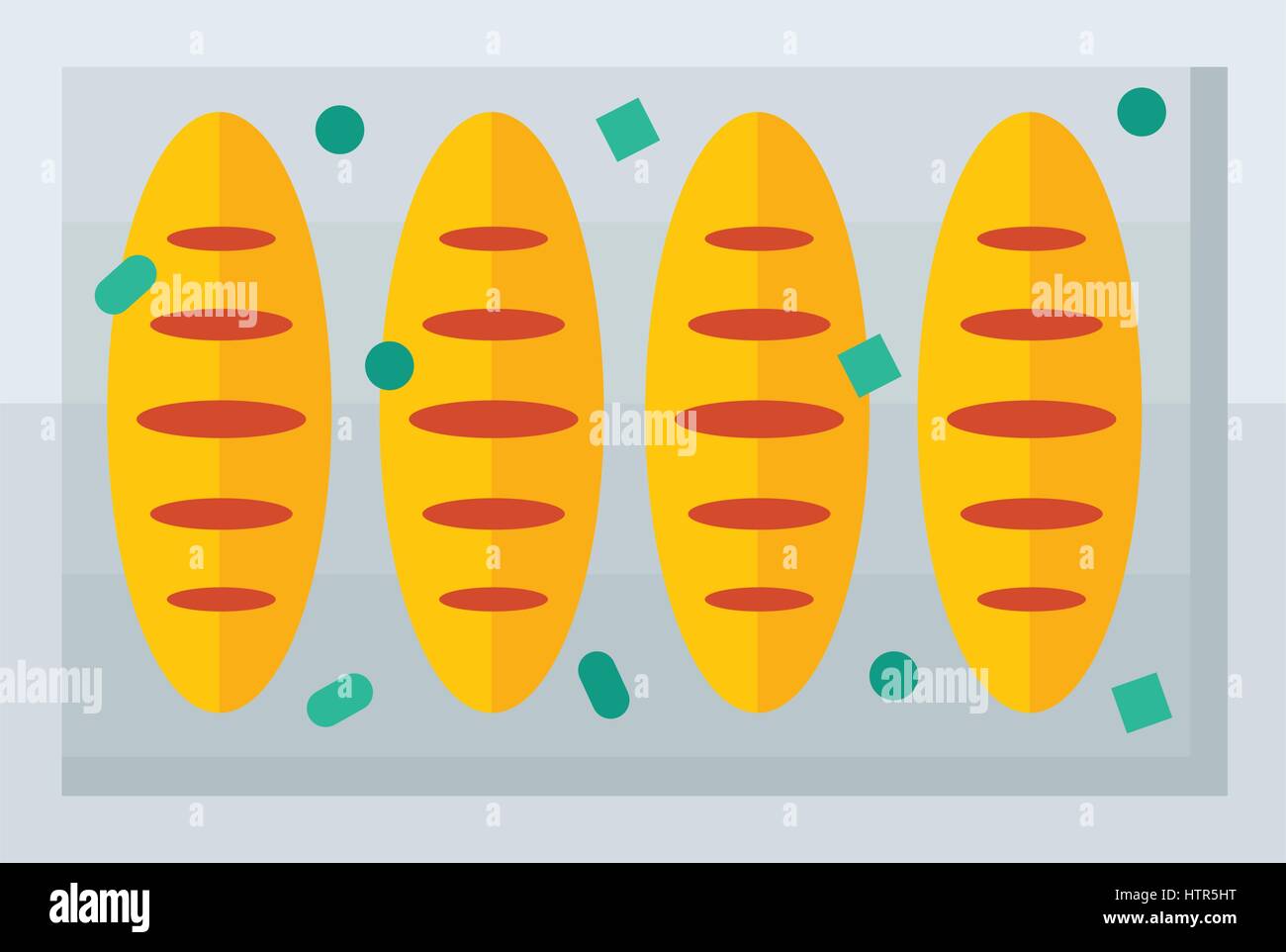 Tray with bread Stock Vector Images - Alamy