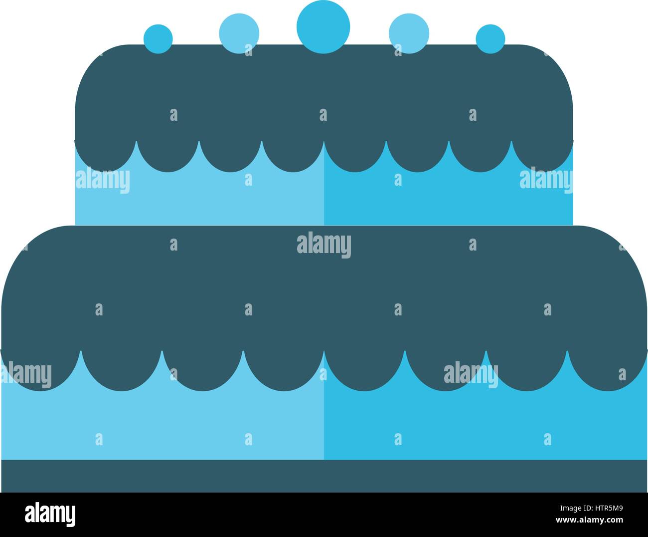 cartoon cake icon blue tone color Stock Vector Image & Art - Alamy