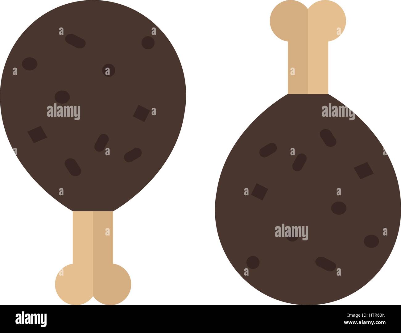 Fried chicken icon Stock Vector Images - Alamy