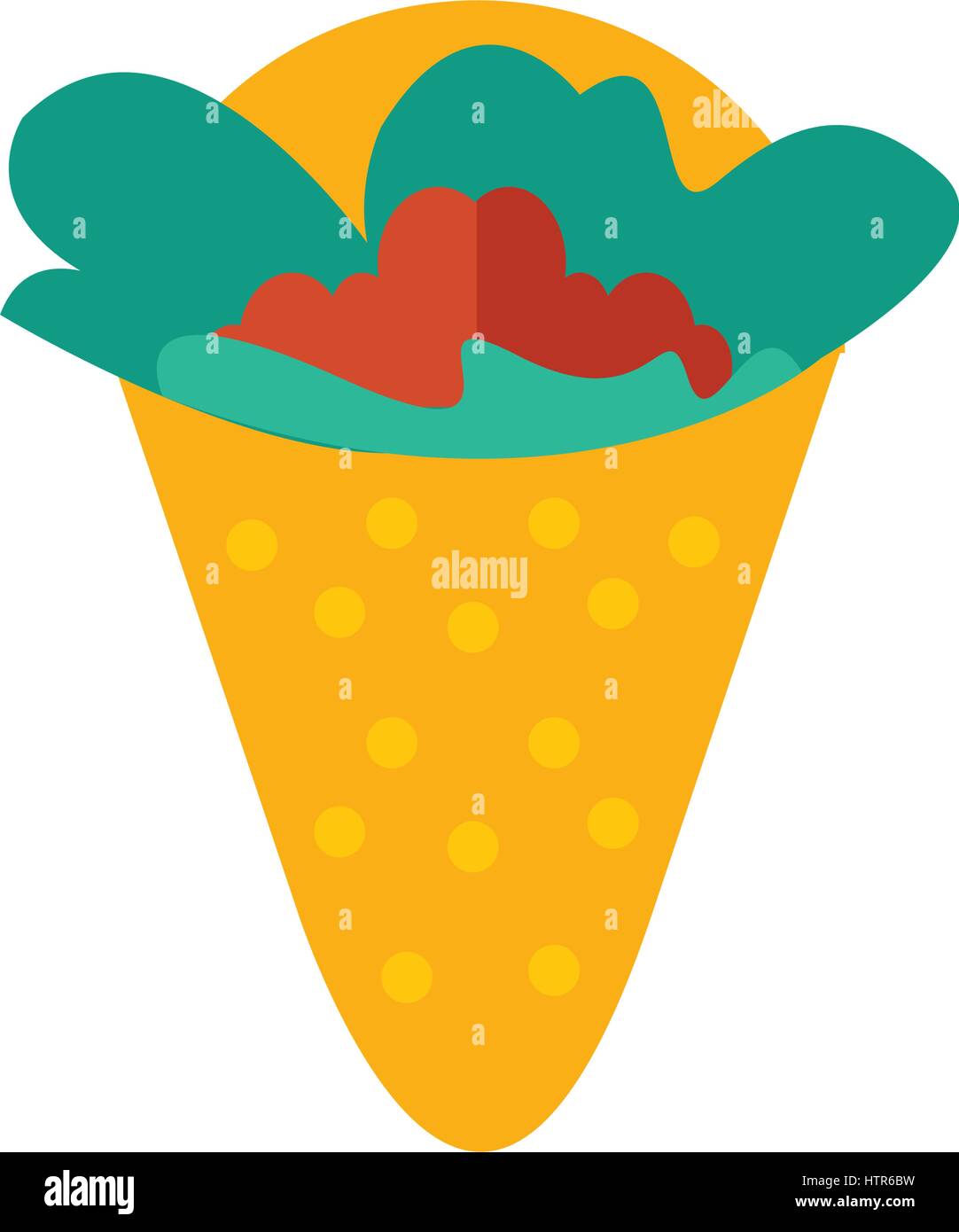 Taco vector yellow color tone Stock Vector Image & Art - Alamy