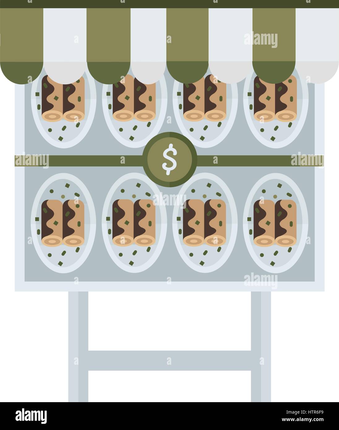 shop Jam Roll icon on dish, brown Color Stock Vector Image & Art - Alamy