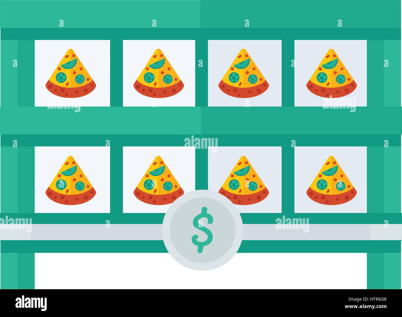 Slice Pizza shop icon, yellow Color Stock Vector Image & Art - Alamy