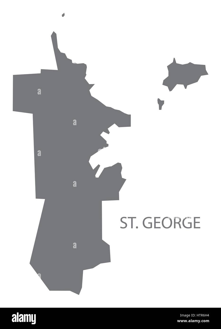 Saint george silhouette map hi-res stock photography and images - Alamy