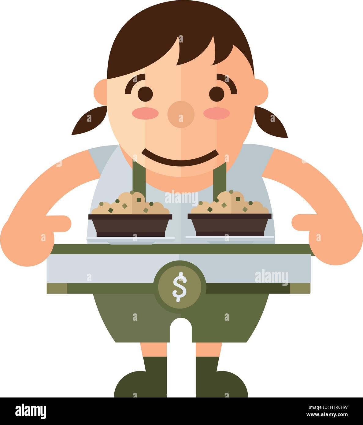 Woman lunch Stock Vector Images - Alamy