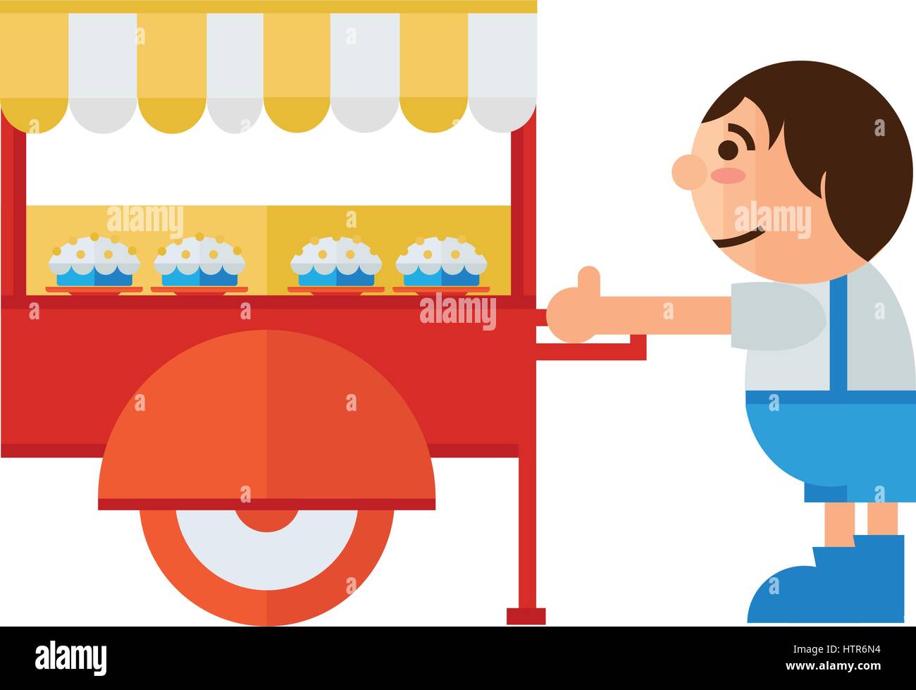 Pie Cart Icon Cartoon Stock Vector Image And Art Alamy