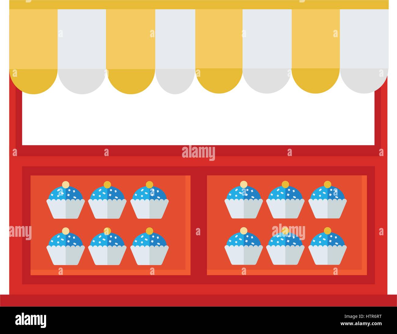 cup cake shop cartoon Stock Vector Image & Art - Alamy