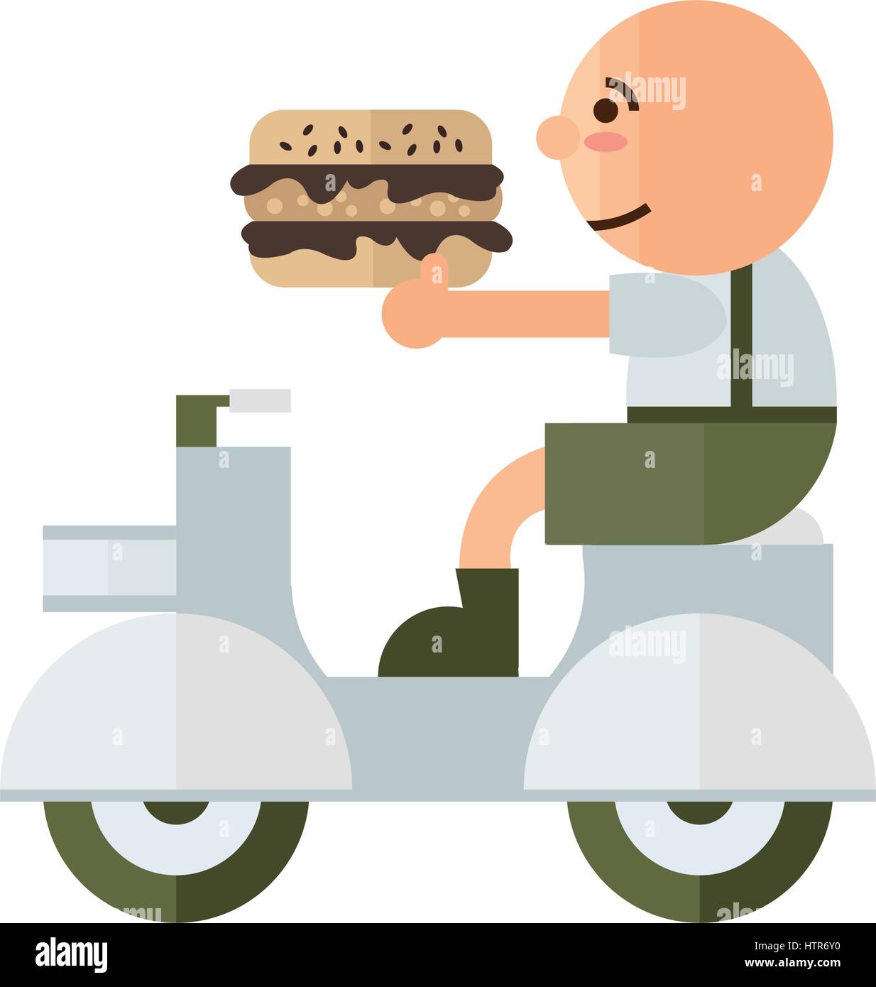 Delivery man studio shot Stock Vector Images - Alamy