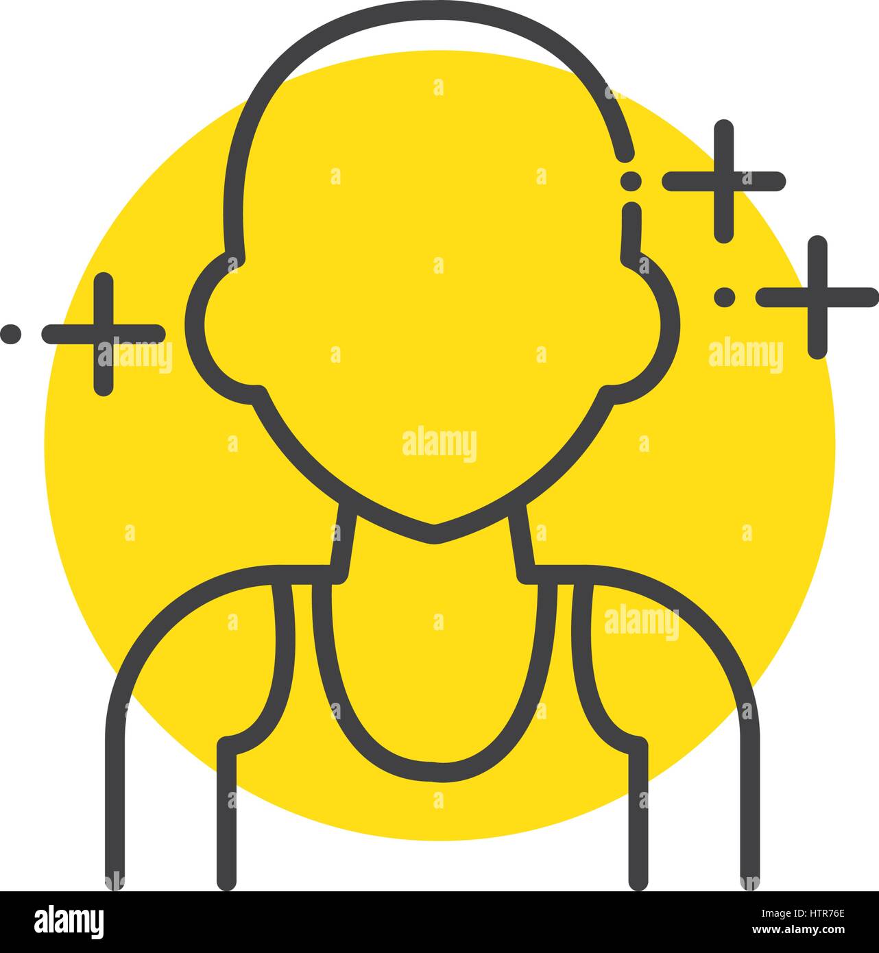 Teen, human avatars icon yellow mark Stock Vector Image & Art - Alamy