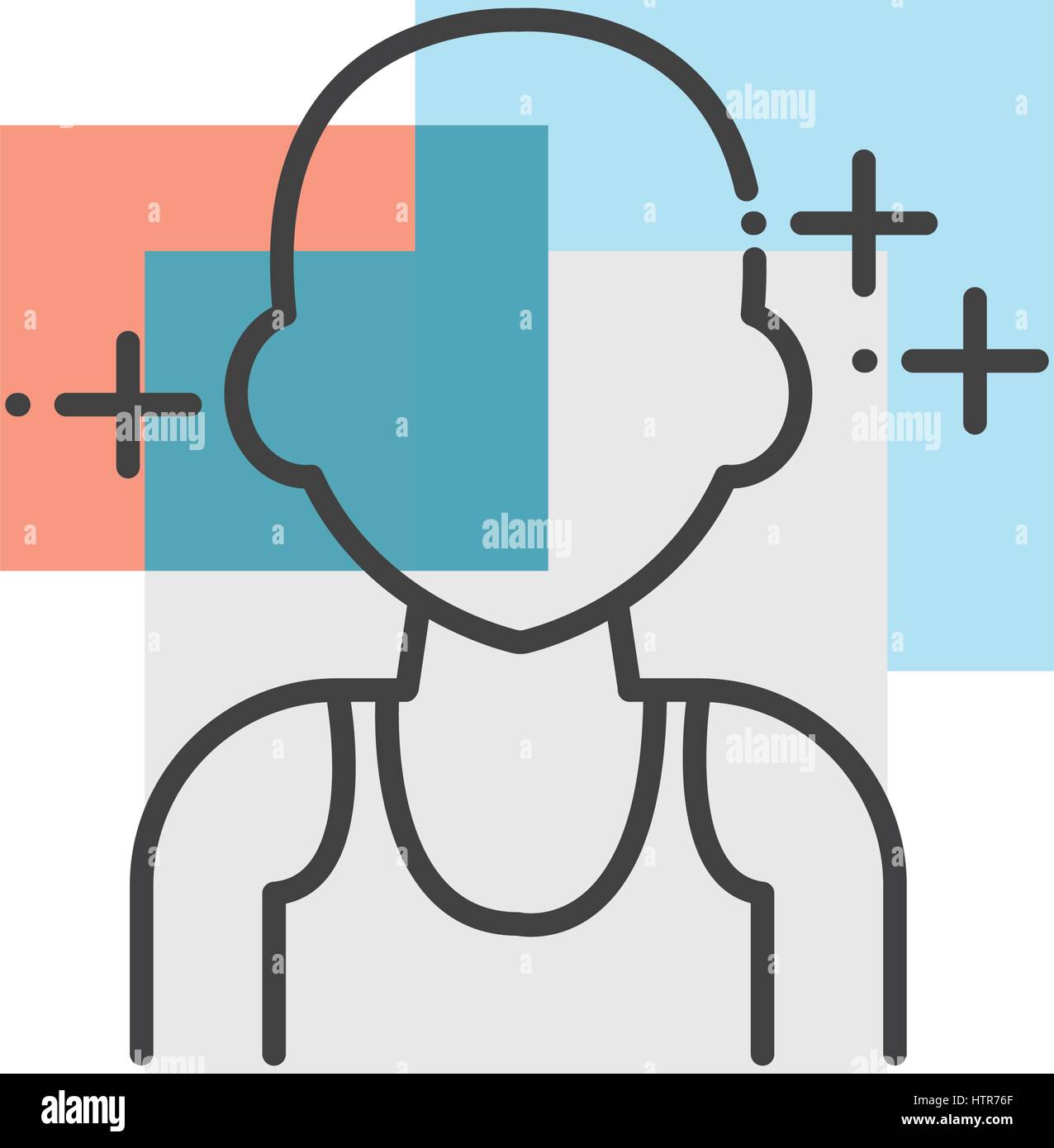 Teen, human avatars icon 3 color Stock Vector Image & Art - Alamy