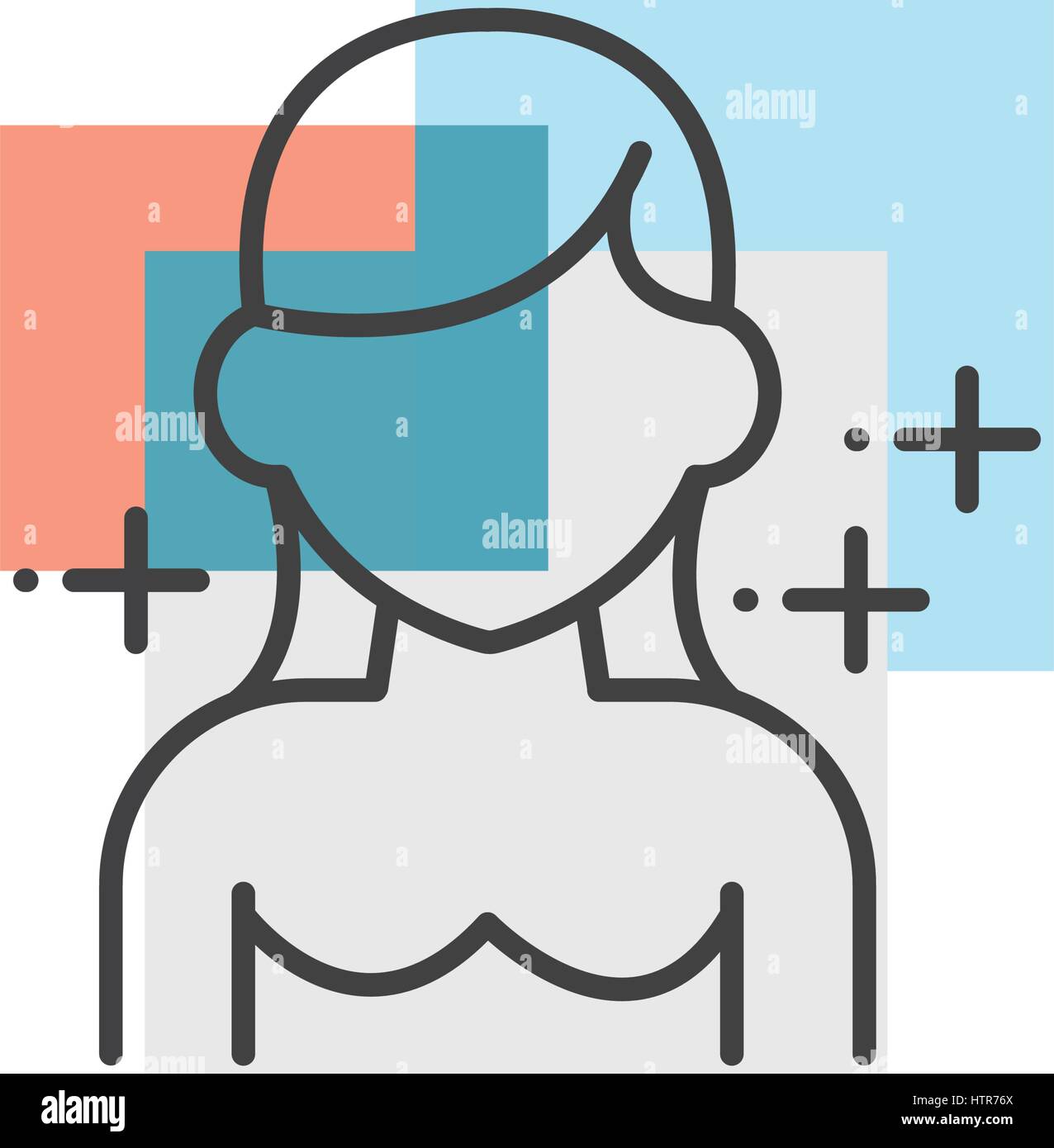Teen, human avatars icon 3 color Stock Vector Image & Art - Alamy