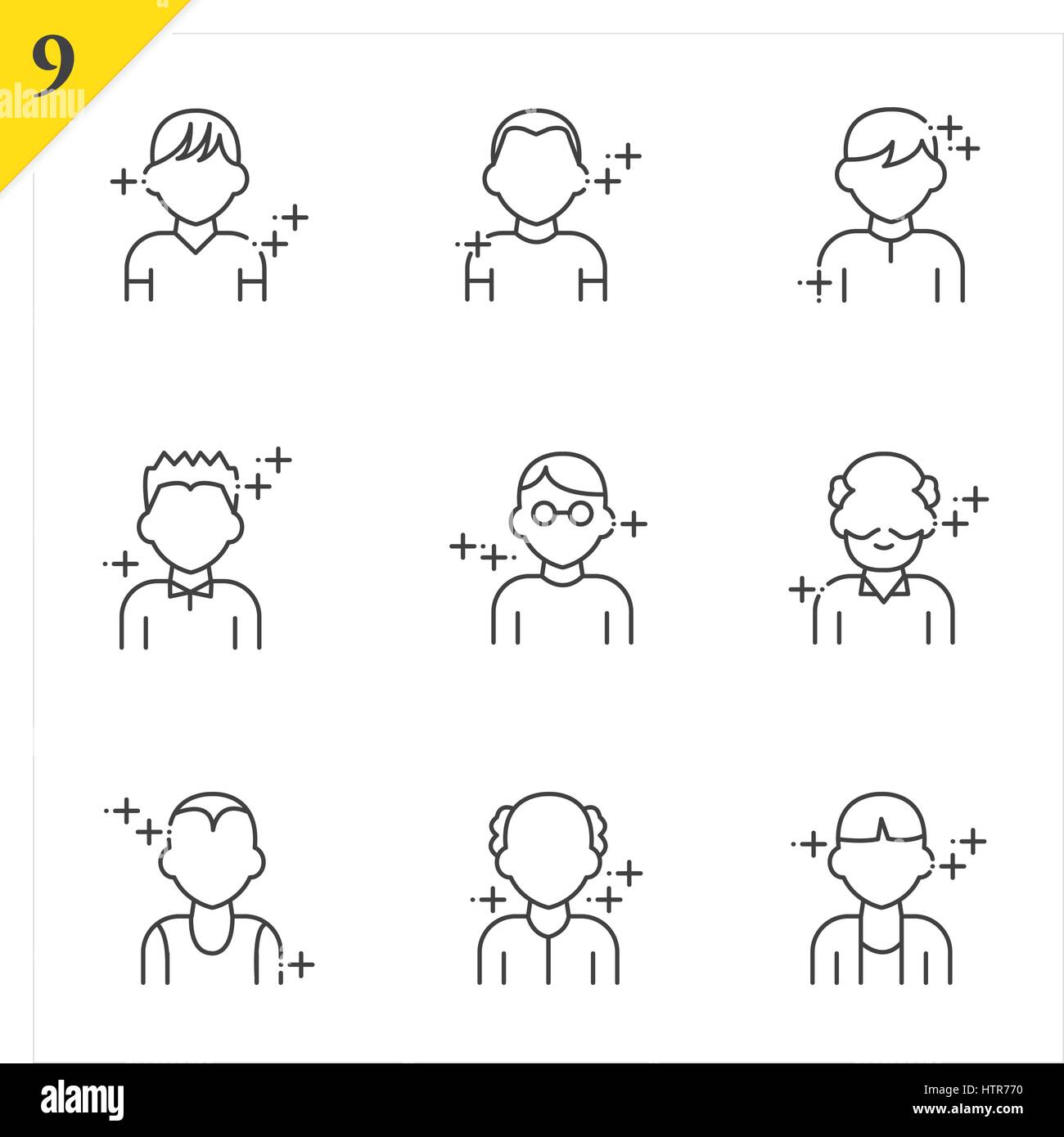 human avatars icon Set Stock Vector Image & Art - Alamy