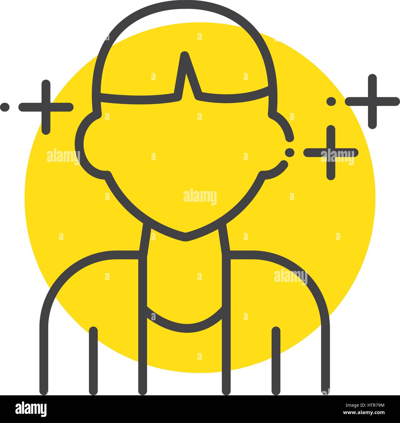 Man, human avatars icon yellow mark Stock Vector Image & Art - Alamy