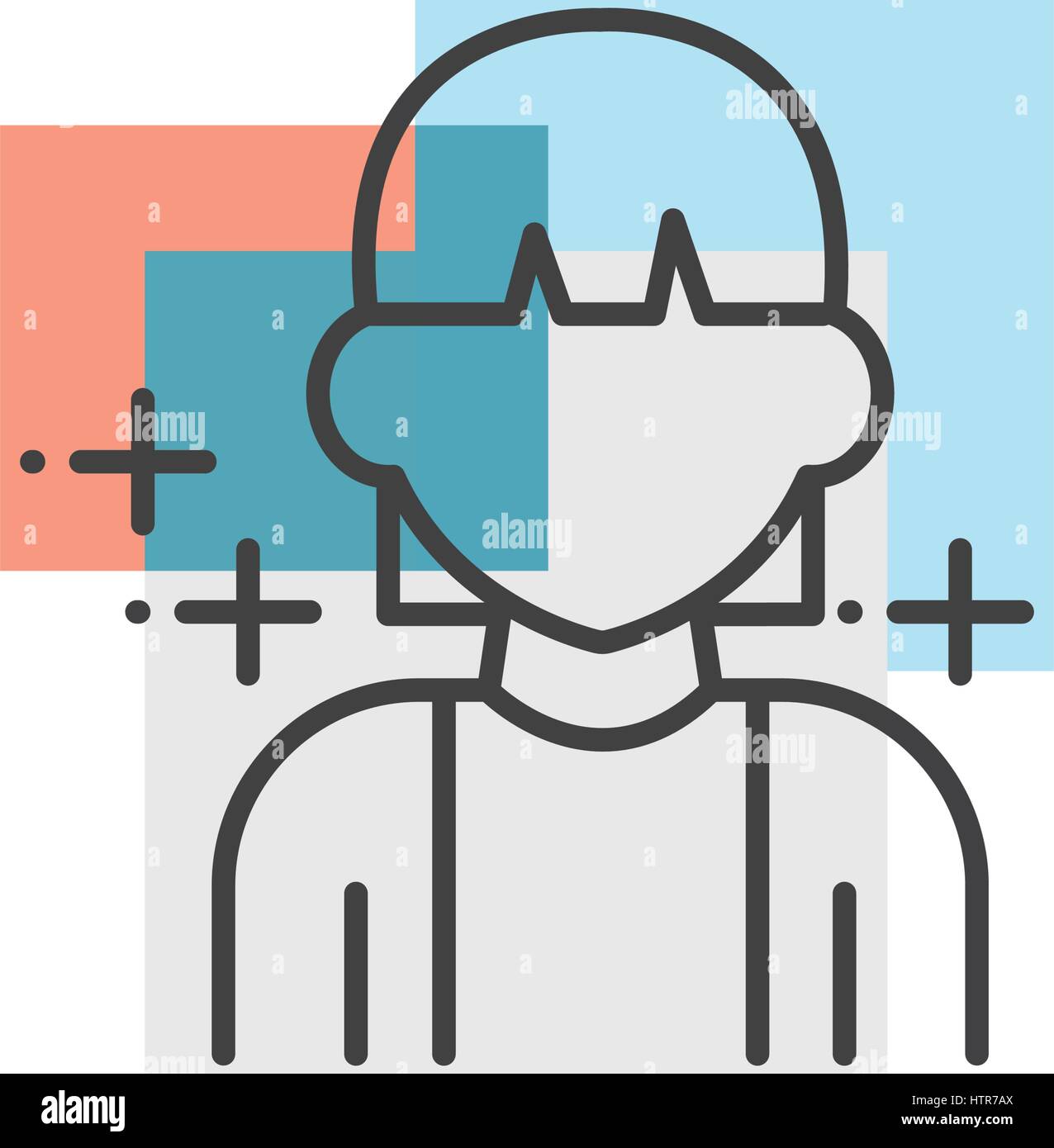 Woman, human avatars icon 3 color Stock Vector Image & Art - Alamy