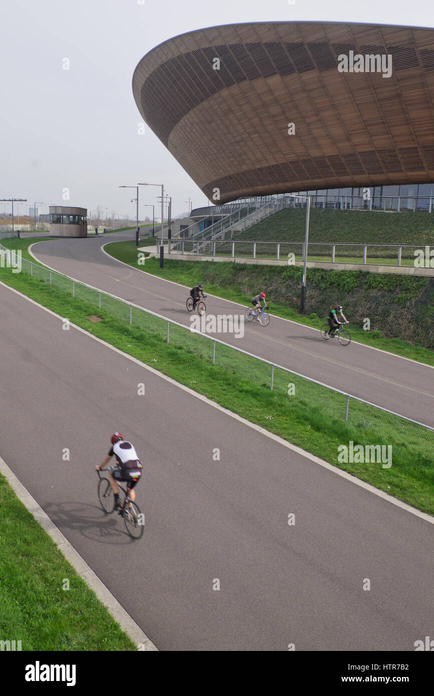 Cyclists using bicycle and BMX training tracks by the Velodrome as part ...