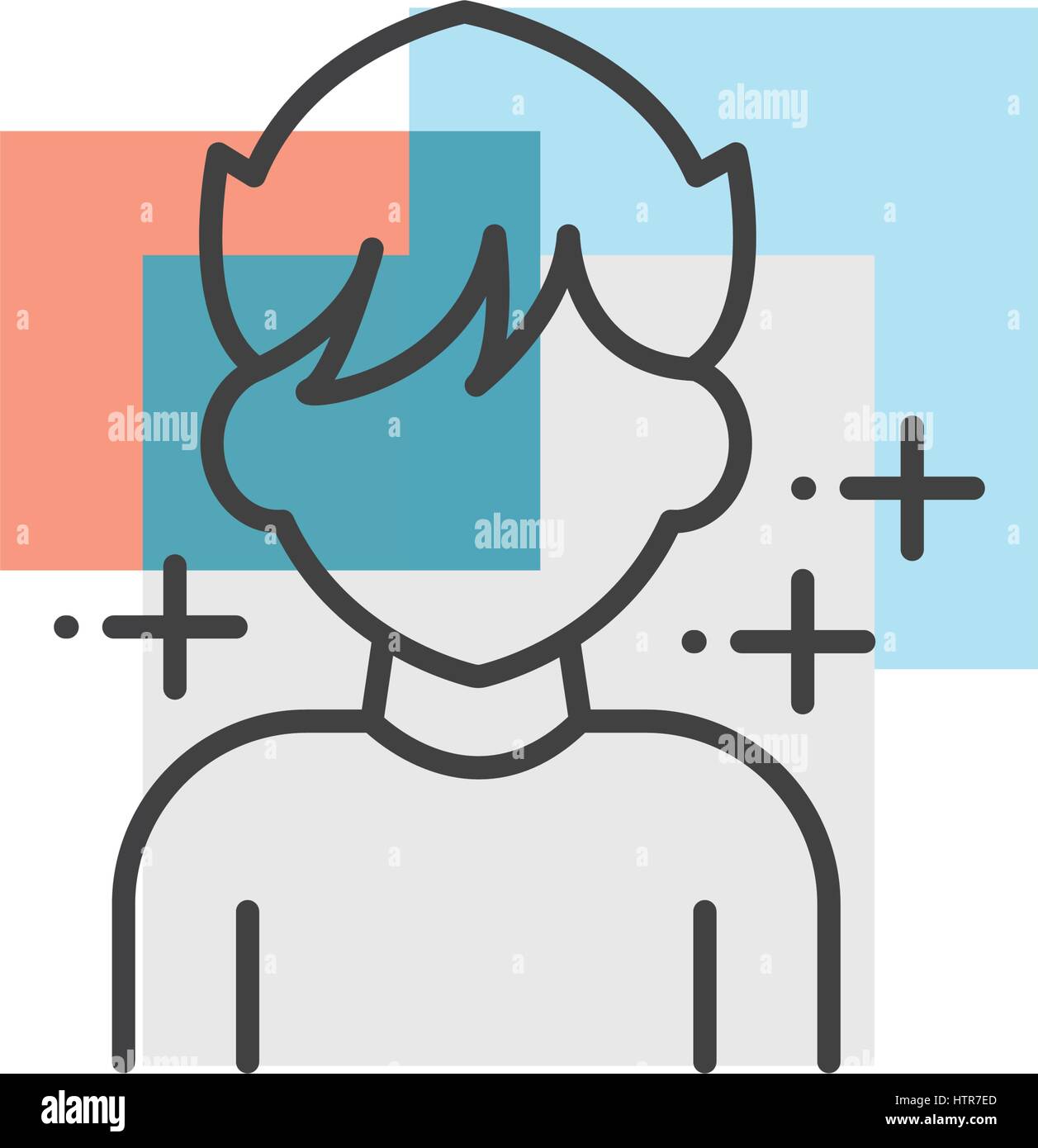 Teen, human avatars icon 3 color Stock Vector Image & Art - Alamy