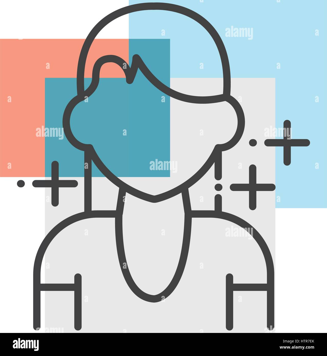 Teen, human avatars icon 3 color Stock Vector Image & Art - Alamy