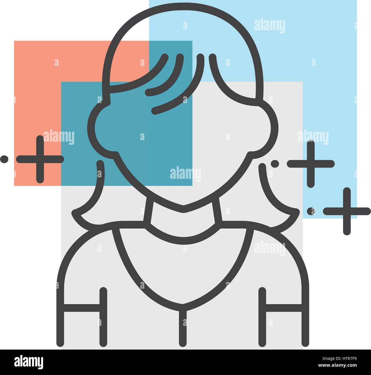 Teen, human avatars icon 3 color Stock Vector Image & Art - Alamy