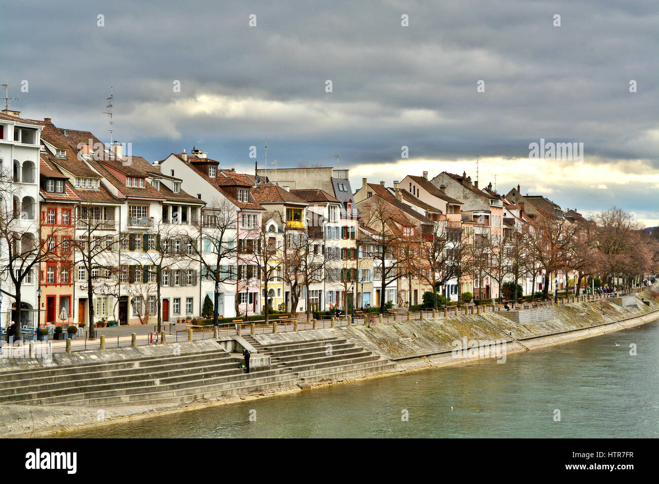A Section Of The Old Town of Basel Stock Photo - Alamy
