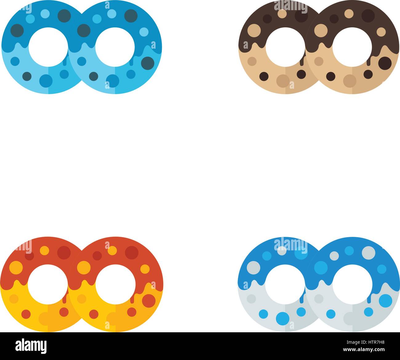 Donut vector set 4 styles Stock Vector Image & Art - Alamy