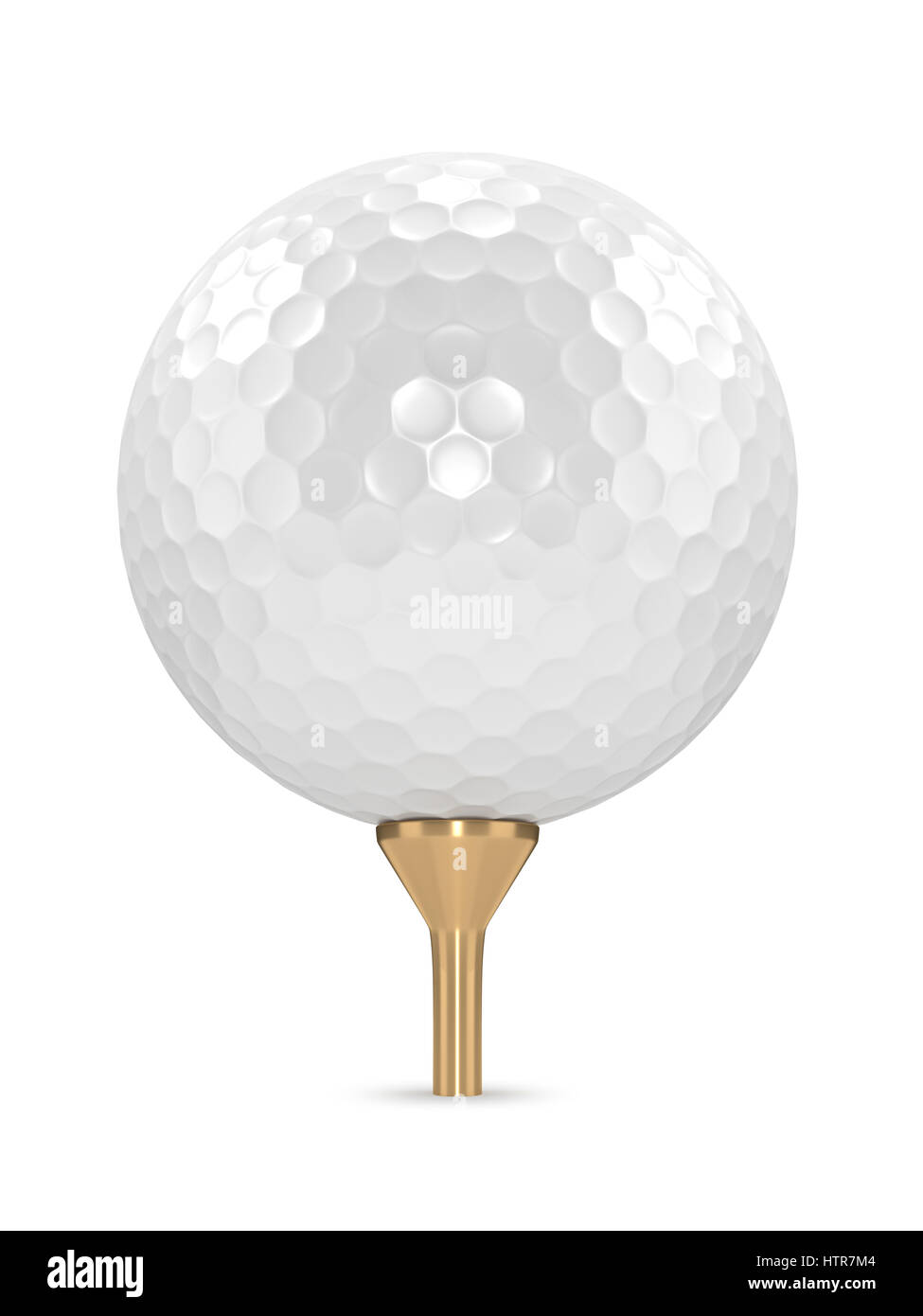 Golden golf ball on white hi-res stock photography and images - Alamy