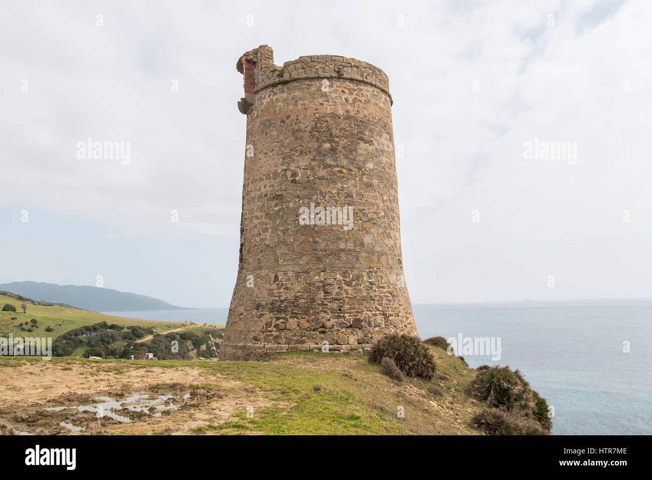 Guadalmesi watchtower, Strait Natural Park, Cadiz, Spain Stock Photo ...