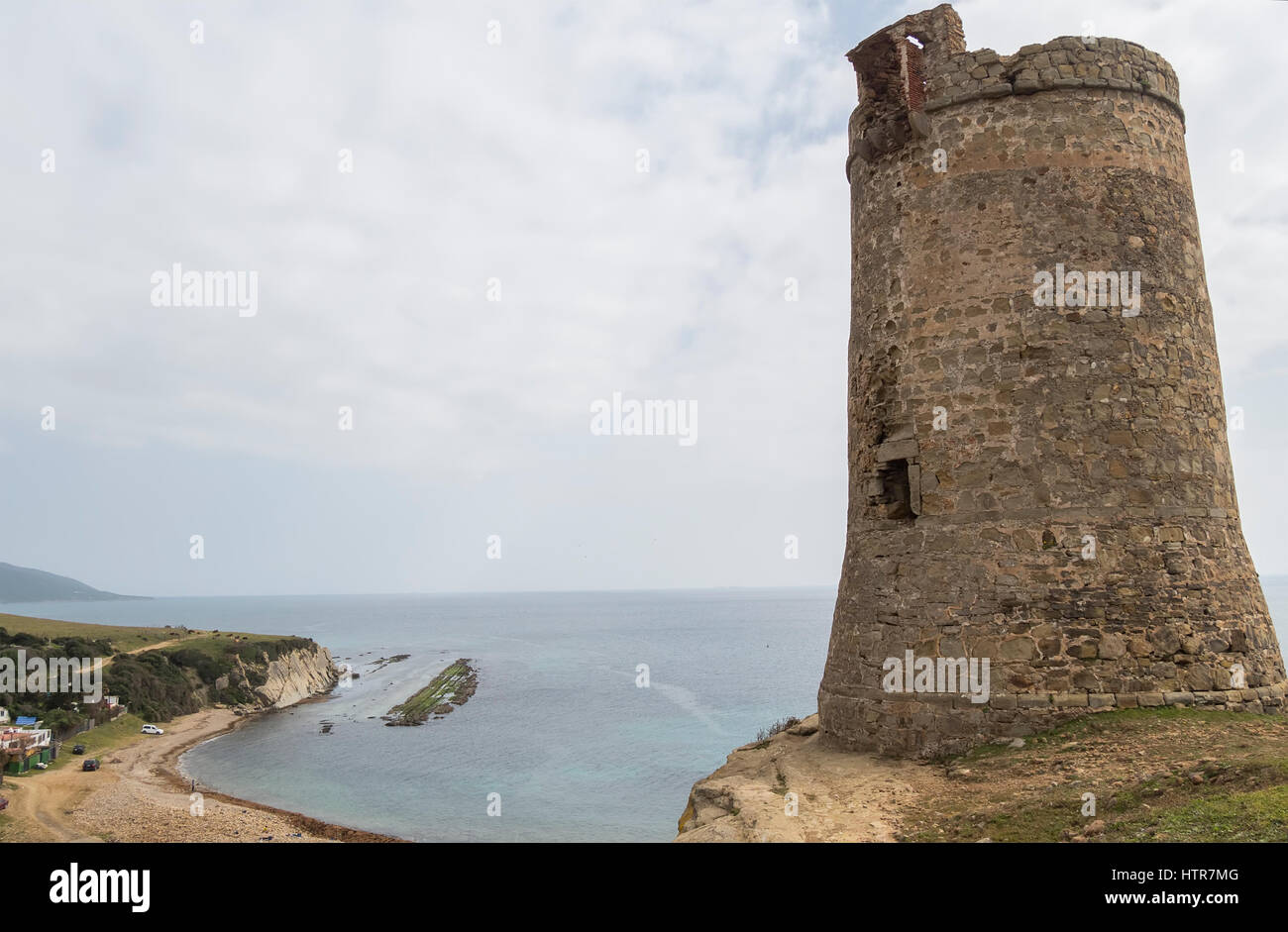 Guadalmesi watchtower, Strait Natural Park, Cadiz, Spain Stock Photo ...
