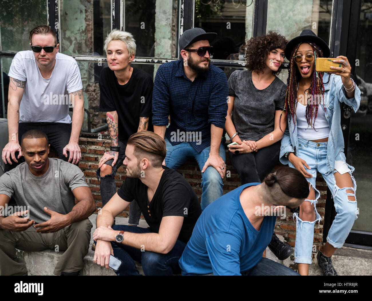 Friends Community Chill Out Together Stock Photo - Alamy