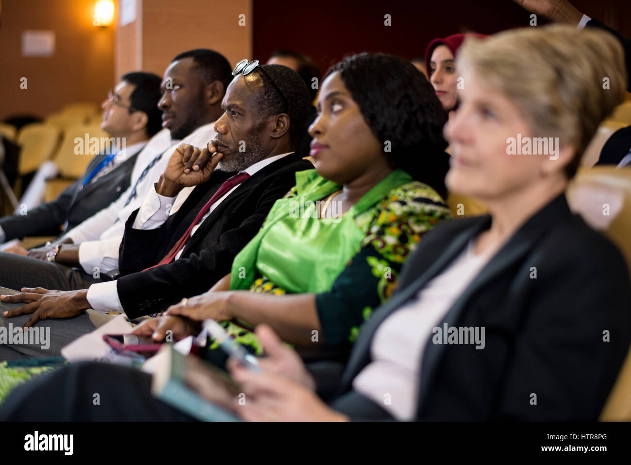 Audience Listen Presentation International Conference Stock Photo - Alamy