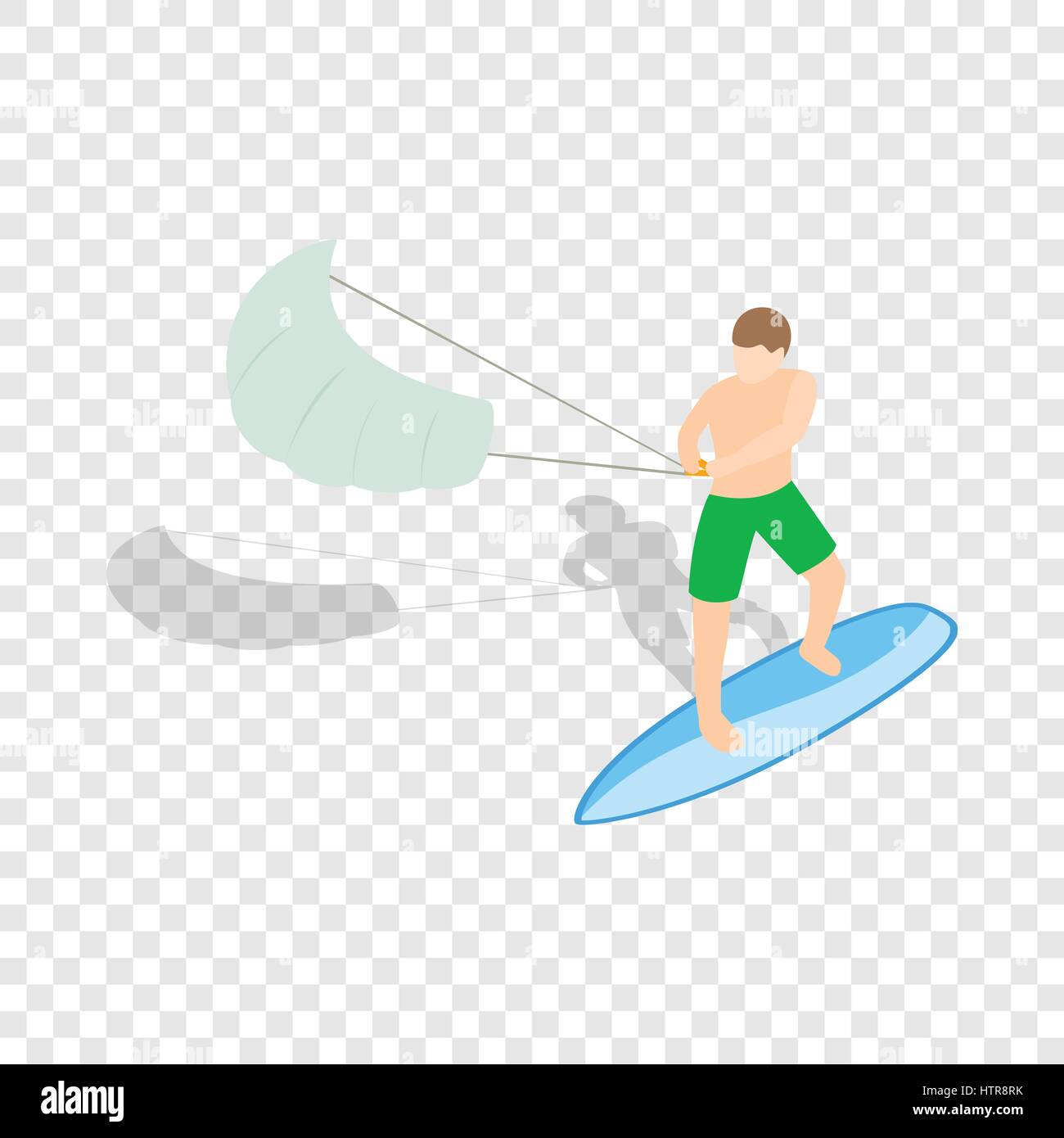 Kitesurfing adventure Stock Vector Images - Alamy