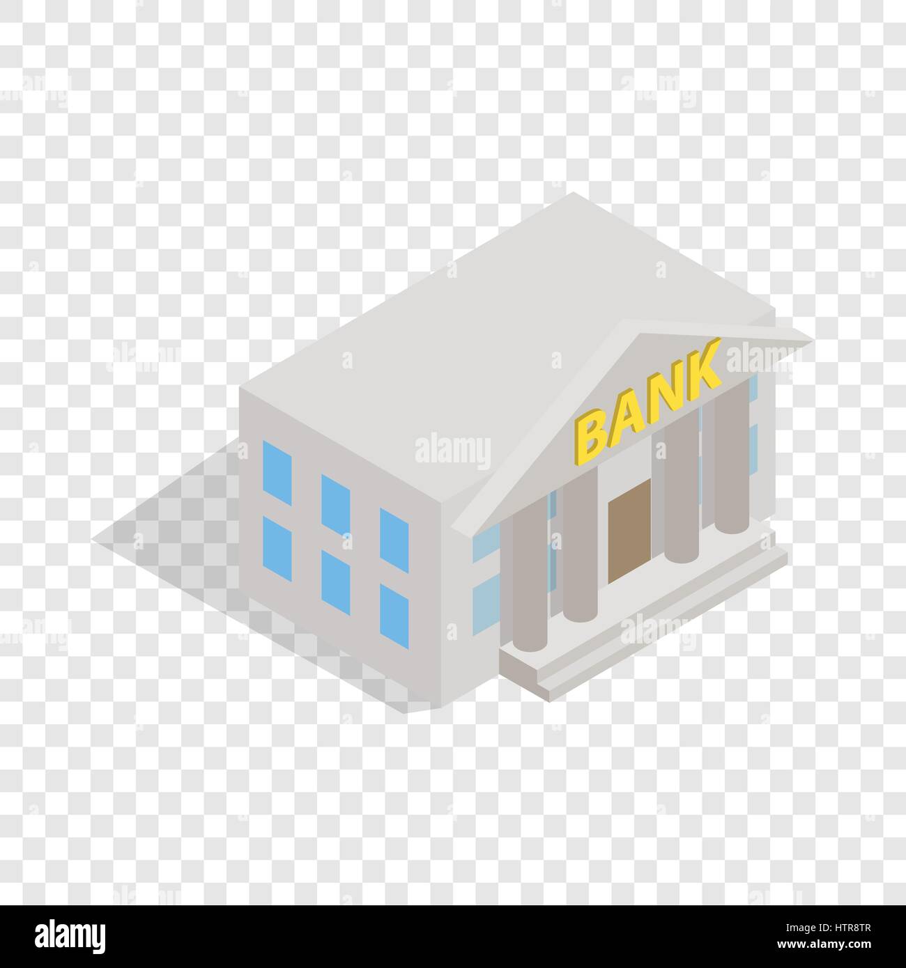 Bank building isometric icon Stock Vector Image & Art - Alamy