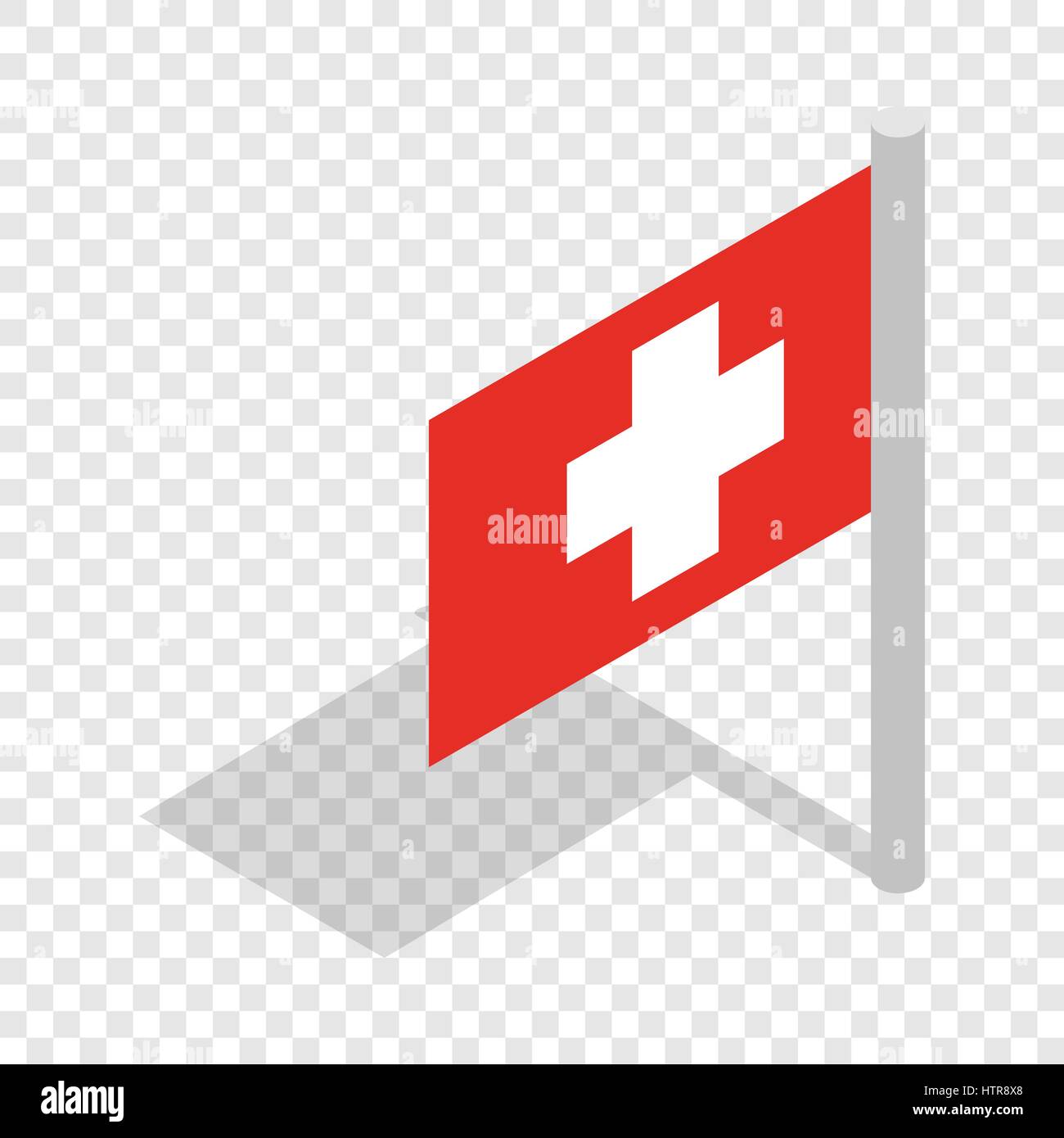 Switzerland flag isometric icon Stock Vector Image & Art - Alamy