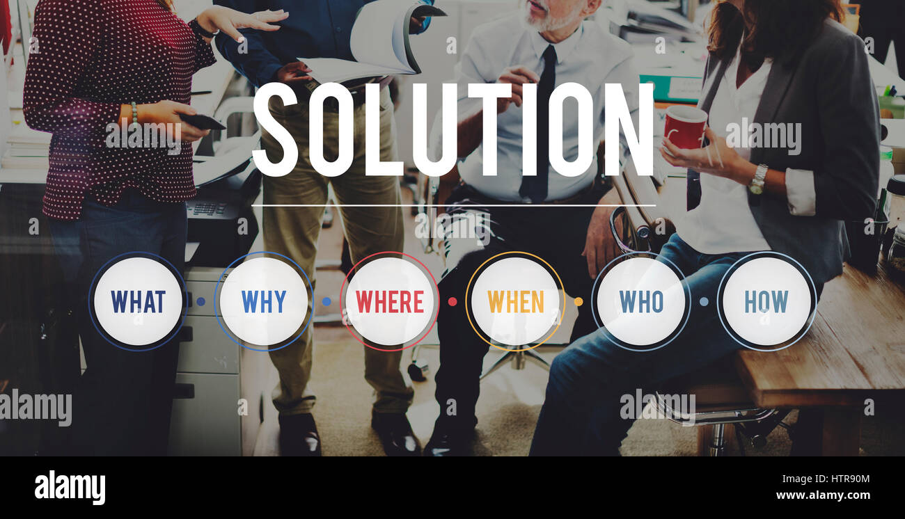 Solution Question System Problem Solving Concept Stock Photo - Alamy