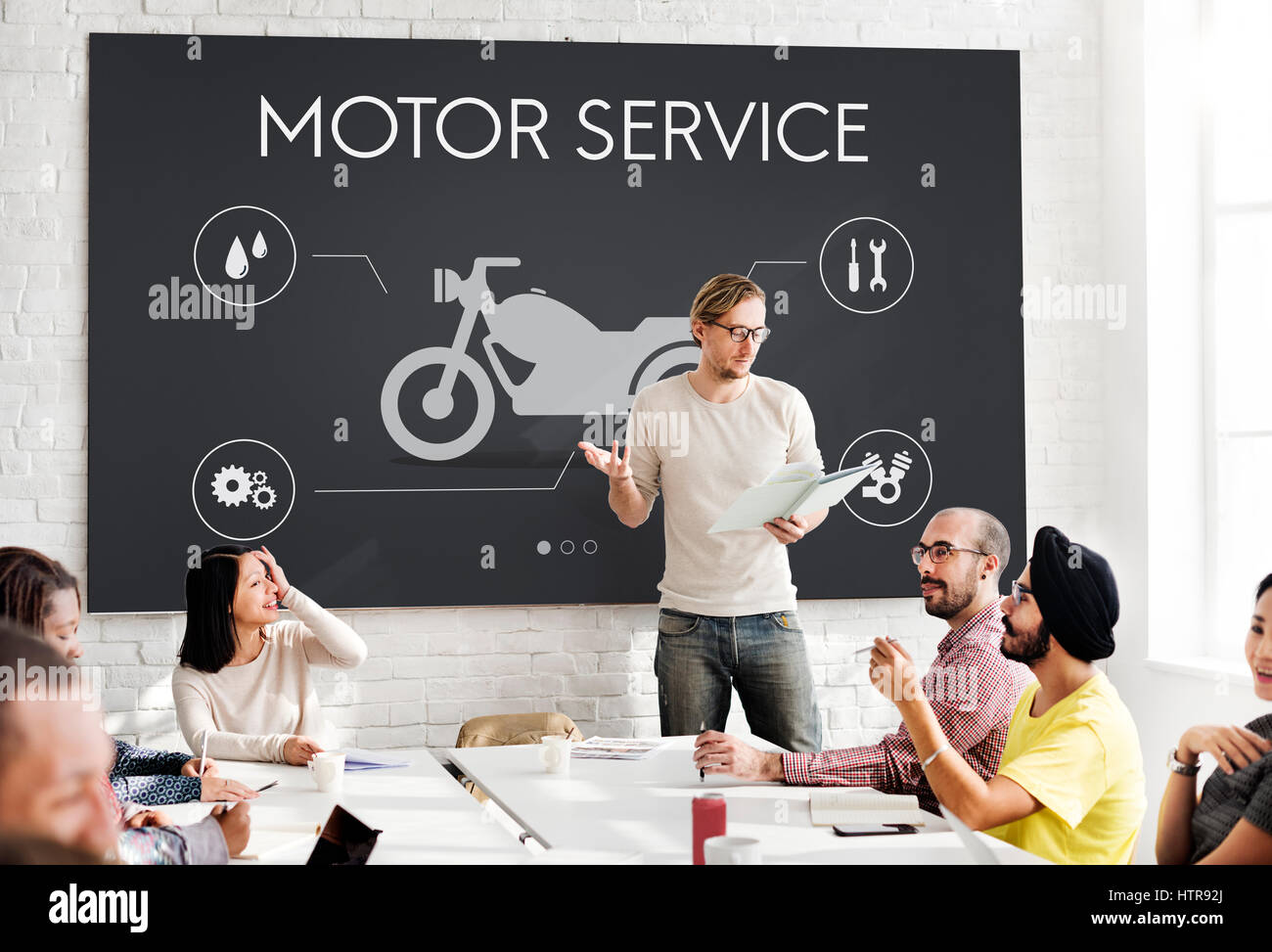 Motor Service Maintenance Motorbike Concept Stock Photo - Alamy