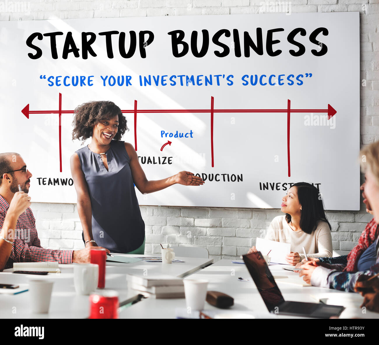 Business Start Up Process Meeting Icon Stock Photo - Alamy