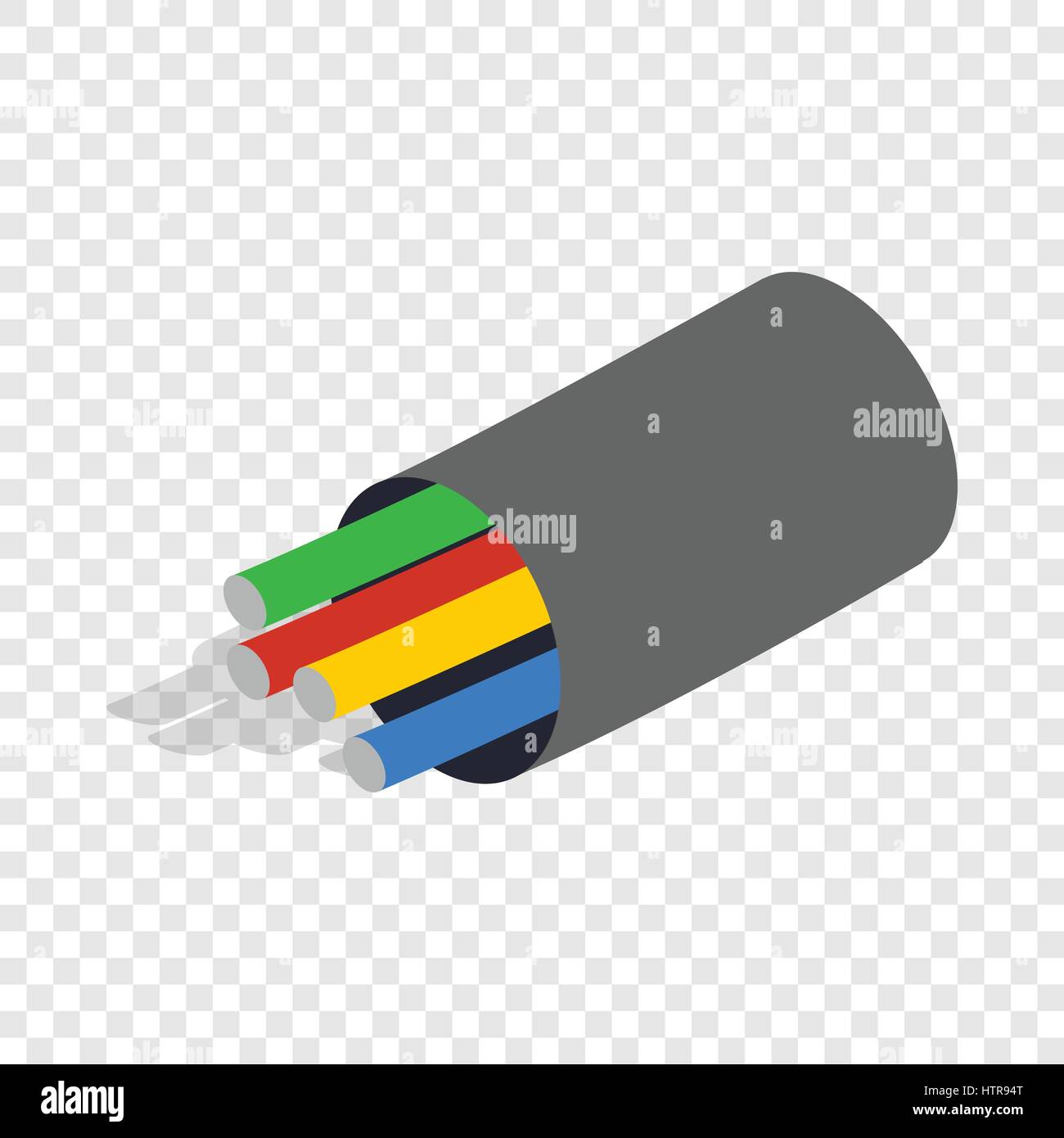 Electric cabel isometric icon Stock Vector Image & Art - Alamy