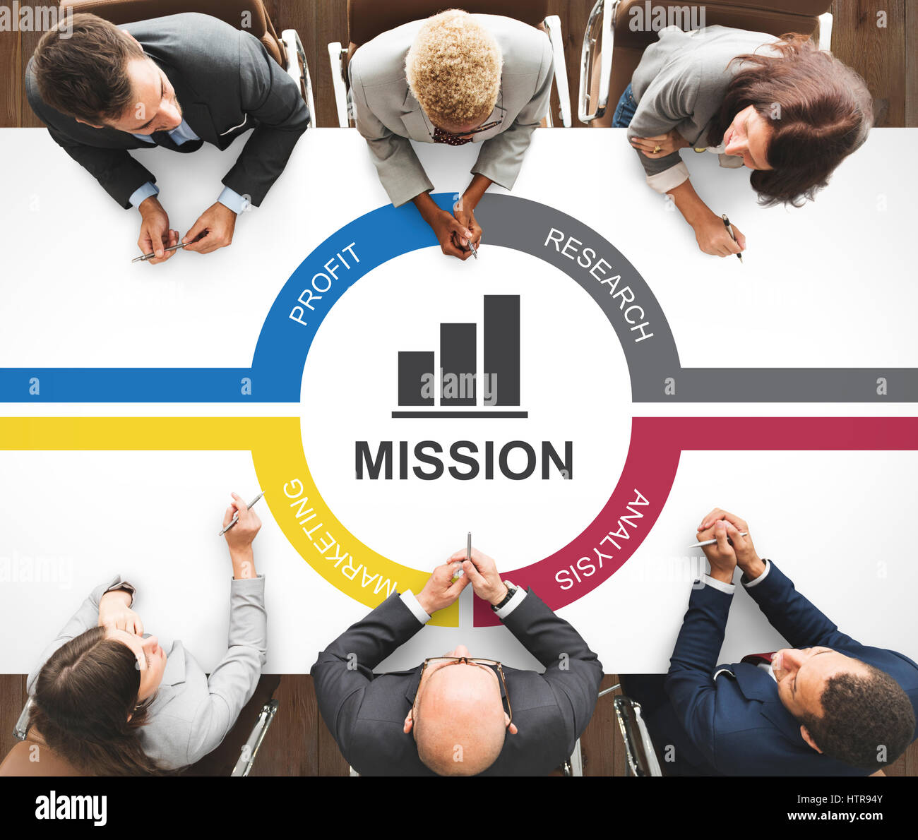 Target Achievement Mission Bar Chart Concept Stock Photo - Alamy