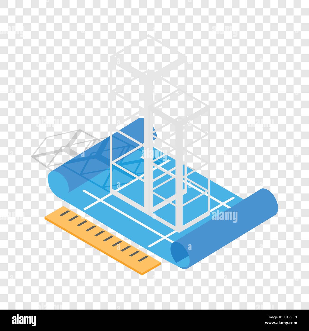 Building construction plan isometric icon Stock Vector Image & Art - Alamy