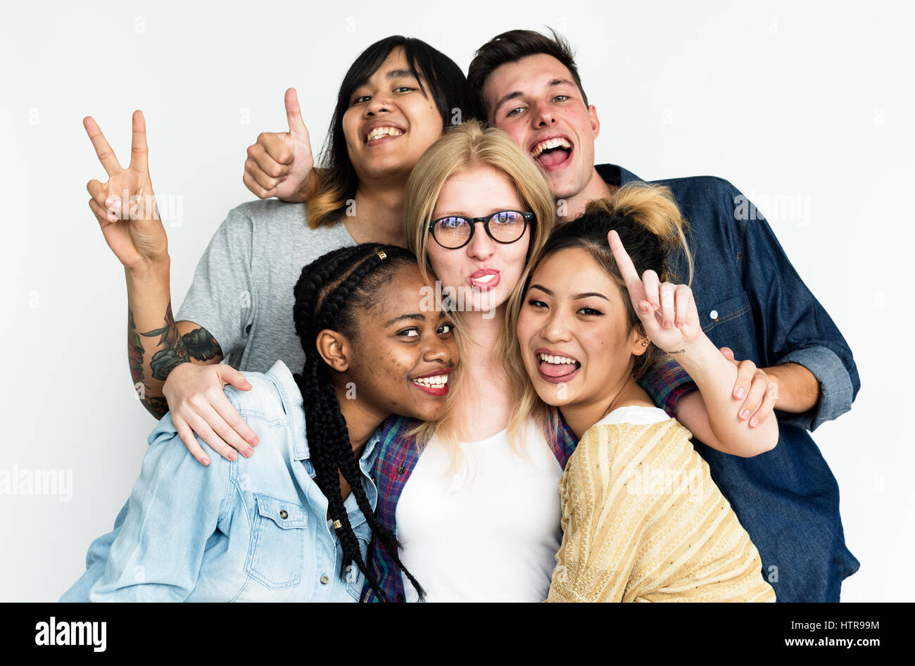 Friends Happiness Pose Talking Photo Togetherness Stock Photo - Alamy