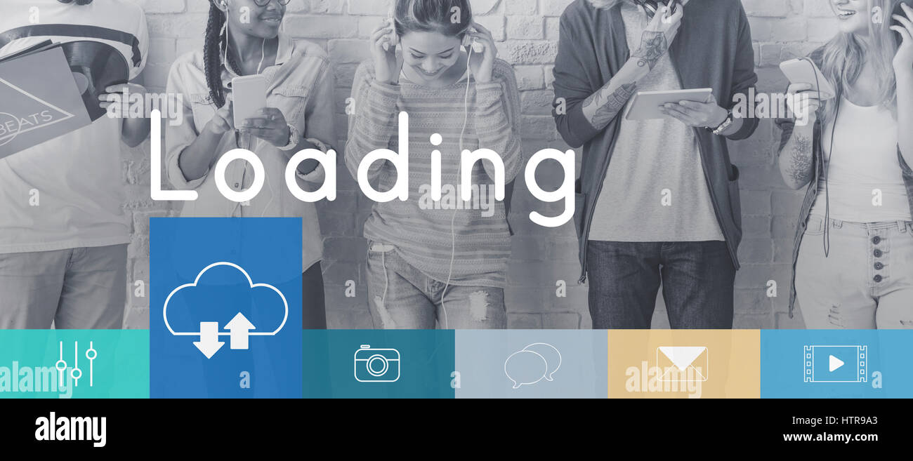 Cloud Computing Storage Loading Stock Photo - Alamy