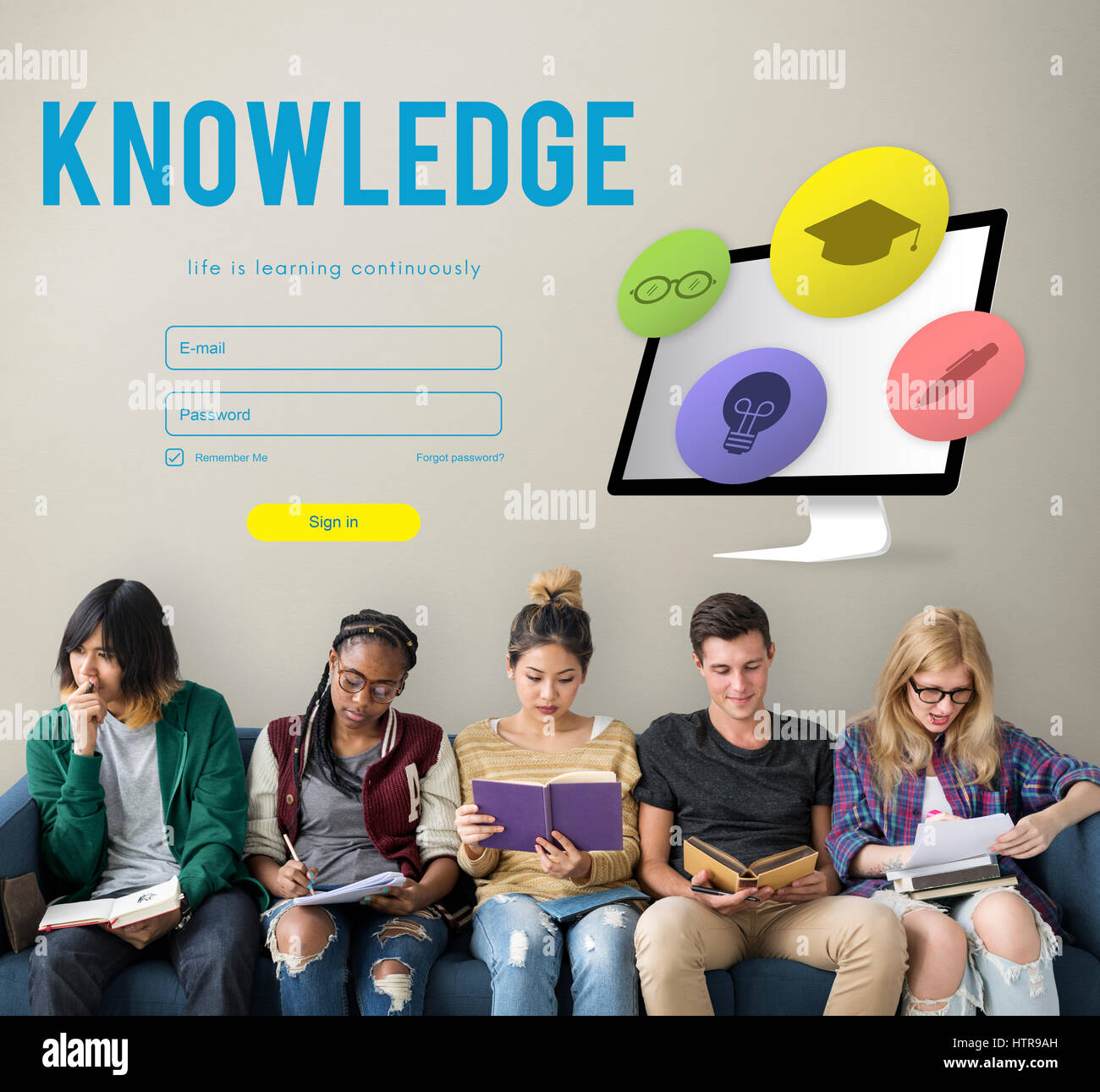 Training Study Knowledge E-learning Concept Stock Photo - Alamy